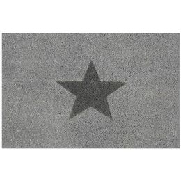 Fußmatte Stars Kokos grau, 40 x 60 cm Matten Fußmatten Schmutzmatte - ANDIAMO