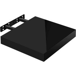 Wandregal Wandboard freischwebend Schweberegal Holz Board schwarz 30x22.9x3.8cm - schwarz - WOLTU