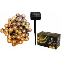 BITUXX Led Lichterkette Außen Garten Outdoor Solar 10 Meter 60 LED's Warmweiß IP65 - Mehrfarbig