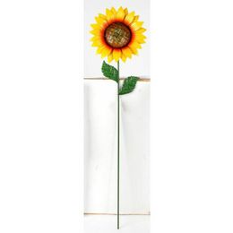 BURI Gartenstecker Sonnenblume 82cm Dekoration Erdspieß Blüte Stab Figur Metall Rasen