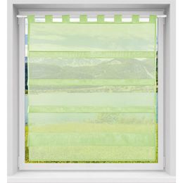 Bestlivings Grüne Bistrogardine Transparent mit Schlaufen in 90x110 cm ( BxL ), in vielen Varianten erhältlich - Grün