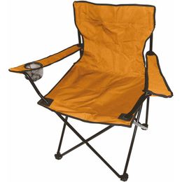 Spetebo Camping Klappstuhl mit Getränkehalter - orange - Campingstuhl klappbar mit Tragetasche - Stuhl faltbar für Festival Freizeit Garten Angler Sessel