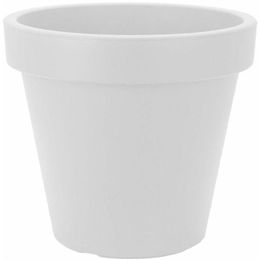 Spetebo - xs Kunststoff Pflanzkübel klein - 25 cm/weiß - Blumenkübel rund für Außen und Innen - Pflanztopf Blumentopf Pflanzgefäß Übertopf