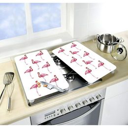 Wenko 2er Set Glas Herdabdeckplatten Flamingo 53891500