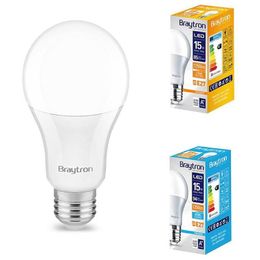 Braytron 15 Watt led Leuchtmittel E27 Sockel A60 1350 Lumen Glühlampe Glühbirne Birne Lampe Licht warmweiß 1 Stück