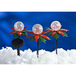 BURI - led Solar Gartendeko Blumenkasten Laterne Solarleuchte Lichterkette Kunstpflanze