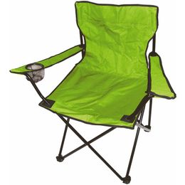 Spetebo Camping Klappstuhl mit Getränkehalter - lime grün - Campingstuhl klappbar mit Tragetasche - Stuhl faltbar für Festival Freizeit Garten Angler Sessel