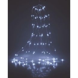 Spetebo Draht Lichterkette kalt weiß - 300 cm / 300 led - Deko Weihnachts Leuchtdraht für Außen Outdoor