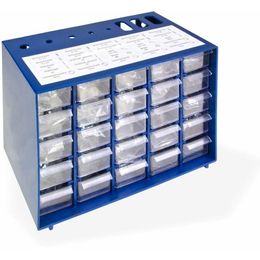 Dema - Kunststoff Kleinteilemagazin Sortimentskasten mit Schrauben Sortiment 1000 tlg