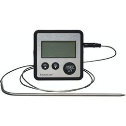 Kitchencraft - Thermometer de Fühler mit Digital Timer de Edelstahl, 8 x 8 x 2 cm
