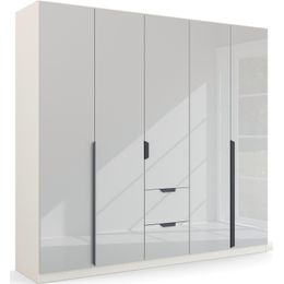 Drehtürenschrank Rauch "Modern by Quadra Spin" Schränke Gr. B/H/T: 226 cm x 210 cm x 54 cm, 5 St., weiß (alpinweiß, glas kristallweiß) Drehtürenschränke