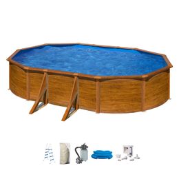 my POOL BWT Ovalpool (Set), 5-tlg., BxLxH: 375x610x132 cm, braun