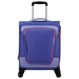 American Tourister® Koffer PULSONIC Spinner 55, 4 Rollen, Handgepäck-Koffer, Reisekoffer Weichschalenkoffer TSA-Schloss, lila