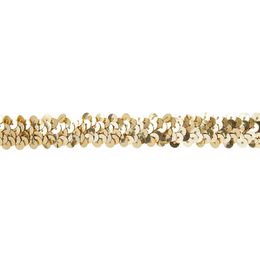 buttinette Elastik-Paillettenband, gold, Breite: 20 mm, Länge: 3 m