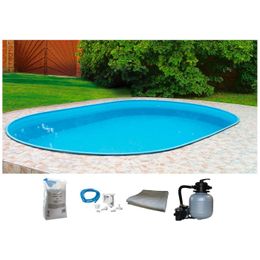 my POOL BWT Ovalpool Premium (Set), 5-tlg., BxLxH: 300x500x135 cm, blau|weiß