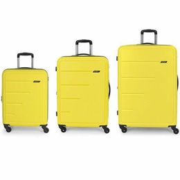 GABOL Future 4 Rollen Kofferset 3-teilig yellow