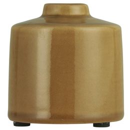 IB Laursen Kerzenhalter für Stabkerze Ragnhild aus Keramik, H8 x Ø7,8 cm, mustard