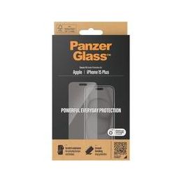 PanzerGlass Displayschutz Classic Fit, Schutzfolie transparent, iPhone 15 Plus geeignet für: Handy Kompatibel zu: iPhone 15 Plus Beschaffenheit: Glänzend