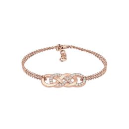 Elli Armband »Infinity Liebe Kristalle 925 Silber« Rosegold 16 cm Elegantes Armband aus 925er Sterling Silber