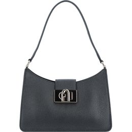 Furla Schultertasche, Twist-Lock, Leder, für Damen, schwarz