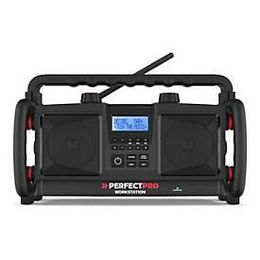 PerfectPro Workstation - Tragbares DAB-Radio - 20 Watt - Schwarz