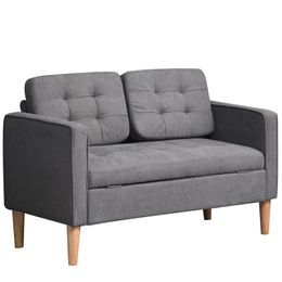 HOMCOM 2-Sitzer Sofa mit abnehmbaren Kissen