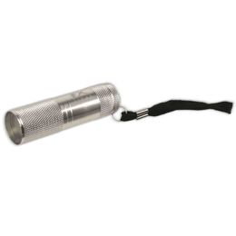 LED-Taschenlampe, Alu, 8 cm, silber