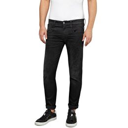 Slim-fit-Jeans Replay "ANBASS HYPERFLEX BIO" Gr. 30, Länge 34, schwarz (black) Herren Jeans Slim Fit