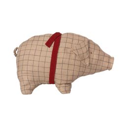 Maileg - Kuscheltier PIG MEDIUM (20cm) kariert in sand