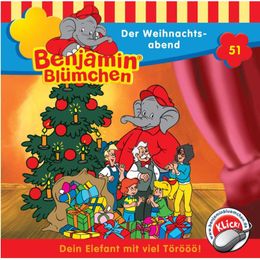 KIDDINX Benjamin Blümchen - 51 - Der Weihnachtsabend - Benjamin Blümchen. (CD)