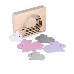 Kindsgut Lagenpuzzle HASE 6-teilig aus Holz