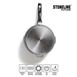 STONELINE® Future Topfset 8-teilig mit Sieb Deckeln, beschichtete Töpfe und Pfannen Induktion geeignet