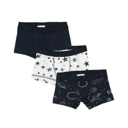 Jacky - Boxershorts SPACE & STARS 3er-Pack in weiß/marine, Gr.86/92