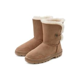 Lascana Winterstiefel camelfarben Gr. 42 für Damen. Nachhaltig.