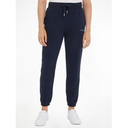 Tommy Hilfiger Sweathose mit Tommy Hilfiger Markenlabel, blau