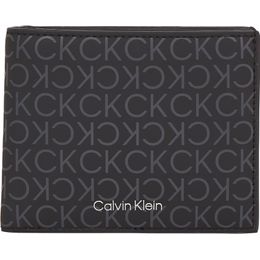 Calvin Klein Brieftasche, Emblem, Logo-Print, für Herren, schwarz