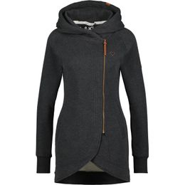 alife and kickin® Sweatjacke "MaryAK A", Kapuze, Rippbündchen, für Damen, schwarz, XS