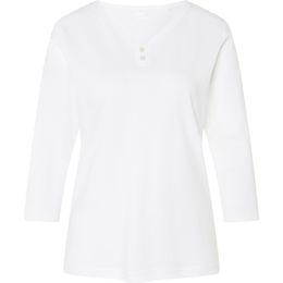 Adagio T-Shirt, 3/4-Arm, V-Auschnitt, für Damen, weiß, 44