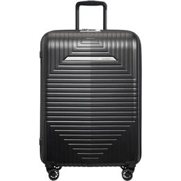 Samsonite 4-Doppelrollen-Trolley, Hartschale, Kreuzspanngurte, TSA-Schloss, 77L, 68cm, grau