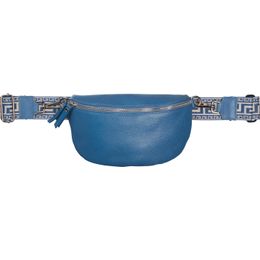 Adagio Gürteltasche, Leder, Jaquard-Strap, für Damen, blau