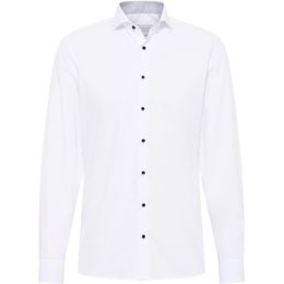 Eterna Freizeithemd, Slim-Fit, 1/1 Arm, Haifisch-Kragen, für Herren, weiß, 41