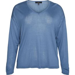 Véro Moda VERO MODA® Pullover, V-Ausschnitt, für Damen, blau, 42/44