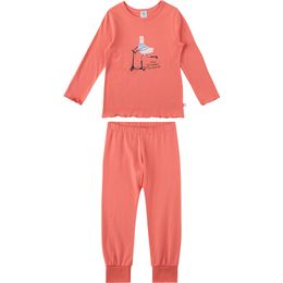 Sanetta Schlafanzug, 2-teilig, Baumwolle, für Kinder, rosa, 128