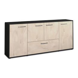 Stil.Zeit Sideboard Eli | Korpus Anthrazit | Zeder mit Griffen (180x79x35cm)