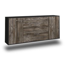 Stil.Zeit Sideboard Syracuse | Korpus Anthrazit | Treibholz hängend mit Griffen (180x79x35cm)