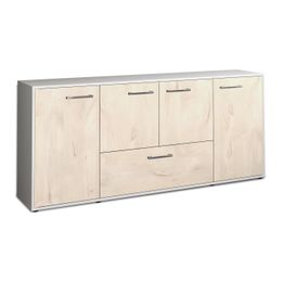 Stil.Zeit Sideboard Eli | Korpus Weiß | Zeder mit Griffen (180x79x35cm)