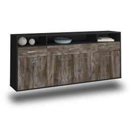 Stil.Zeit Sideboard Simi Valley | Korpus Anthrazit | Treibholz hängend mit Griffen (180x79x35cm)