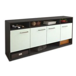 Stil.Zeit Sideboard Felia | Korpus Anthrazit | Mint mit Griffen (180x79x35cm)