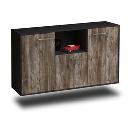 Stil.Zeit Sideboard Overland Park | Korpus Anthrazit | Treibholz hängend mit Griffen (136x79x35cm)