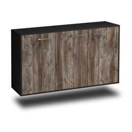 Stil.Zeit Sideboard Chattanooga | Korpus Anthrazit | Treibholz hängend mit Griffen (136x79x35cm)